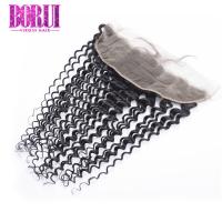 China 13x4 Human Hair Lace Frontal Closure HD Transparent Swiss Curly Deep Curly Pre Plucked for sale