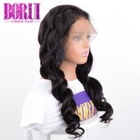 China Custom Unprocessed Cuticle Aligned Virgin Hair , Transparent Loose Wave Lace Wig for sale