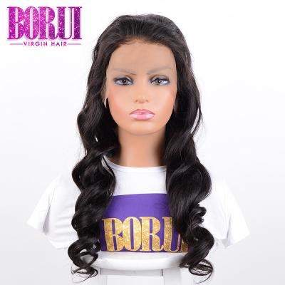 China Custom Unprocessed Cuticle Aligned Virgin Hair , Transparent Loose Wave Lace Wig for sale