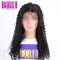 China Brazilian Hair Deep Curly Lace Front Wig , Fashion Natural Hair Wig With Baby Hair for sale