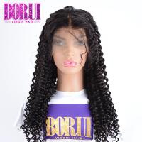 China Brazilian Hair Deep Curly Lace Front Wig , Fashion Natural Hair Wig With Baby Hair for sale