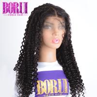 China Brazilian Hair Deep Curly Lace Front Wig , Fashion Natural Hair Wig With Baby Hair for sale