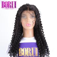 China Brazilian Hair Deep Curly Lace Front Wig , Fashion Natural Hair Wig With Baby Hair for sale