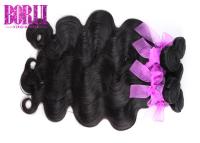 China Malaysian Virgin Human Hair Extension Bundles Body Wave With Closure Natural Black for sale