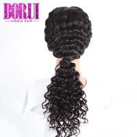China Deep Wave Human Hair Lace Front Wigs Cuticle Aligned Natural Black Swiss Lace for sale