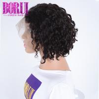 China Customized Pixie Deep Wave Lace Frontal Wig , 13x4 Short Curly Lace Front Wigs for sale