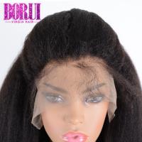 China 180% Density Human Hair Lace Frontal Wigs 10A Grade Brazilian Kinky Straight Wig for sale
