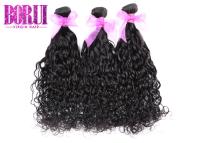 China No Shedding Malaysian Water Wave Hair , Cuticle Aligned Virgin Hair Natural Black for sale