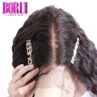 China Raw Brazilian Human Hair Lace Front Wigs 180% Curly Wigs Water Wave Lace Front Cuticle Hair for sale