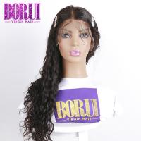 China Raw Brazilian Human Hair Lace Front Wigs 180% Curly Wigs Water Wave Lace Front Cuticle Hair for sale
