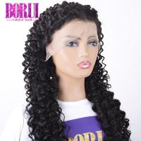China Deep Wave Lace Front Wig , 250% Density Custom Jerry Curl Wig Human Hair for sale