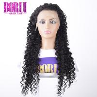 China Deep Wave Lace Front Wig , 250% Density Custom Jerry Curl Wig Human Hair for sale