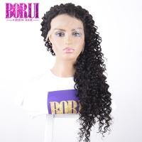 China Deep Wave Lace Front Wig , 250% Density Custom Jerry Curl Wig Human Hair for sale