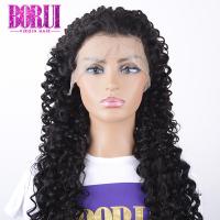 China Deep Wave Lace Front Wig , 250% Density Custom Jerry Curl Wig Human Hair for sale