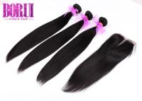 China Ear To Ear Malaysian Human Hair Straight Extension With Closure Frontal for sale