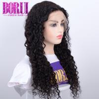 China Brazilian Water Wave Human Hair , Transparent Lace Frontal Wig HD Lace Wig for sale