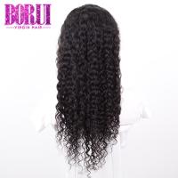 China Brazilian Water Wave Human Hair , Transparent Lace Frontal Wig HD Lace Wig for sale