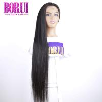 China 250% Long Straight Custom Lace Wigs 30 32 34 36 38 40 Inches Natural Color for sale