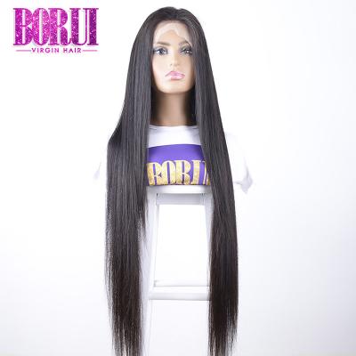 China 250% Long Straight Custom Lace Wigs 30 32 34 36 38 40 Inches Natural Color for sale