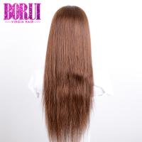 China Unprocessed Colored Lace Wig , #4 Bob Straight Lace Frontal Wig Dyed Bleach for sale