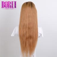 China Bob Lace Front Wigs With Baby Hair #27 With Brown Roots Customized Style for sale