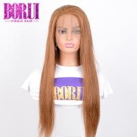 China Brazilian Lace Front Wig Pre Plucked #30 Straight Wave human hair 250% Density for sale