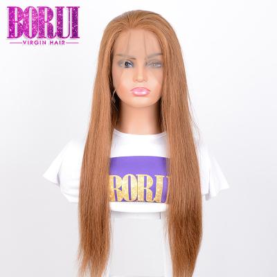 China Brazilian Lace Front Wig Pre Plucked #30 Straight Wave human hair 250% Density for sale