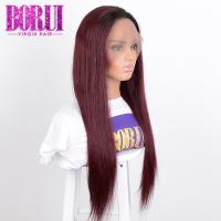 China Long Straight 99j Color Virgin Hair Lace Frontal Wig for sale