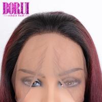 China Long Straight 99j Color Virgin Hair Lace Frontal Wig for sale