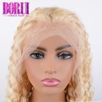 China 613 Blonde Deep Curly Wave Lace Front Wig With Baby Hair for sale