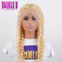 China 613 Blonde Deep Curly Wave Lace Front Wig With Baby Hair for sale