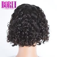 China Summer Brazilian Pixie Cut Short Hair Wig Deep Wave Curly Bob Wig Dyed Bleach for sale