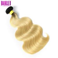 China 1b 613 Blonde Weave Hair Extensions , Blonde Weave Human Hair With 4*4 Lace Closure for sale