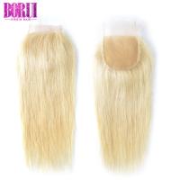 China Indian Blonde Extensions Real Hair , Blonde Real Hair Extensions Real Hair With 4*4 Lace Closure for sale