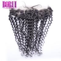 China 13x4 Human Hair Lace Frontal Closure HD Transparent Swiss Curly Deep Curly Pre Plucked for sale
