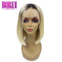 China Brazilian Straight Short Bob 1b613# Honey Blonde 13x4 Lace Closure Soft Smooth for sale