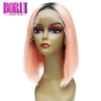 China Brazilian Colored Bob Wigs Transparent Short Ombre 1b Grass Green Grade 10A for sale