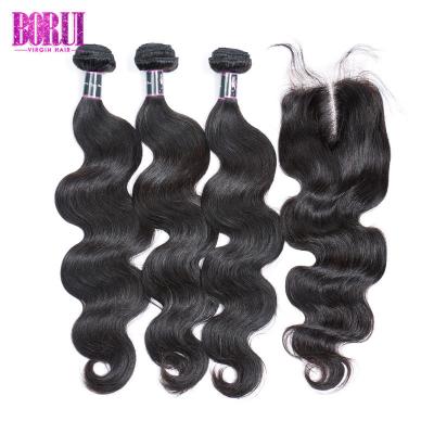 China Cuticle Aligned Body Human Hair Weave With Extentions Human Hair Lace Closure for sale