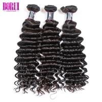 China Deep Wave Indian Human Hair Extensions Cuticle Aligned With Lace Extension for sale