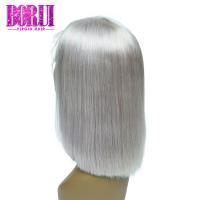China Lace Front Ombre Colored Bob Wigs Short Bob Gray Customized Package Available for sale