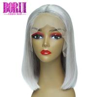 China Lace Front Ombre Colored Bob Wigs Short Bob Gray Customized Package Available for sale