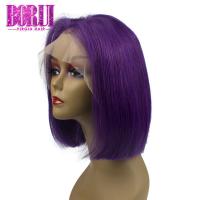 China Short Colored Bob Wigs Light Purple Full Cuticle Aligned No Tangling Dyed Bleach for sale
