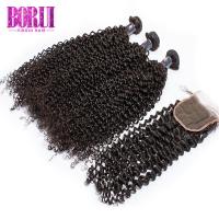 China Customized Part  Virgin Peruvian Human Hair With Closure Peruvian Virgin Jerry Curly for sale