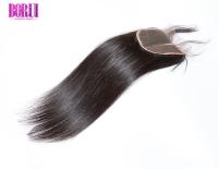 China Straight Wave Brazilian Virgin Human Hair Bleached Knot 100% Human Hair Bundles Lace Closure for sale