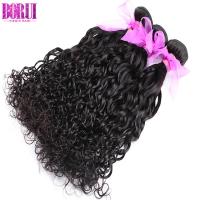 China Virgin Water Wave Brazilian Hair With Lace Closure , Unprocessed Water Wave Hair Bundles for sale
