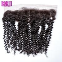 China Ear To Ear Raw Virgin Kinky Curly Hair 3 Bundles With Closure Shiny Soft for sale