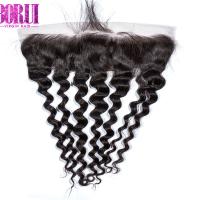 China Loose Wave Human Hair Lace Frontal Pre Plucked 100% Unprocessed Raw Virgin for sale