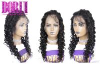 China Pre Plucked Full Lace Human Wigs Brazilian With Baby Hair In HD Lace Deep Wave for sale