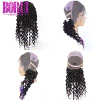 China Pre Plucked Full Lace Human Wigs Brazilian With Baby Hair In HD Lace Deep Wave for sale