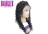 China Full Lace Deep Curly Wig Human Hair Brazilian Human With Baby Hair In HD Lace for sale